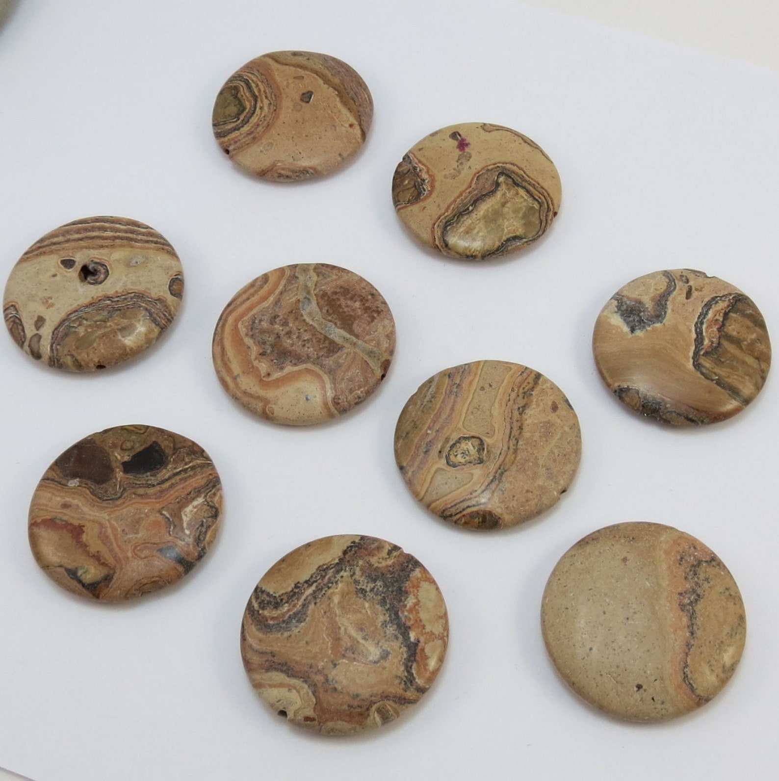 Yellow Leopardskin Jasper Two 2 Large 40mm Flat Round - Etsy