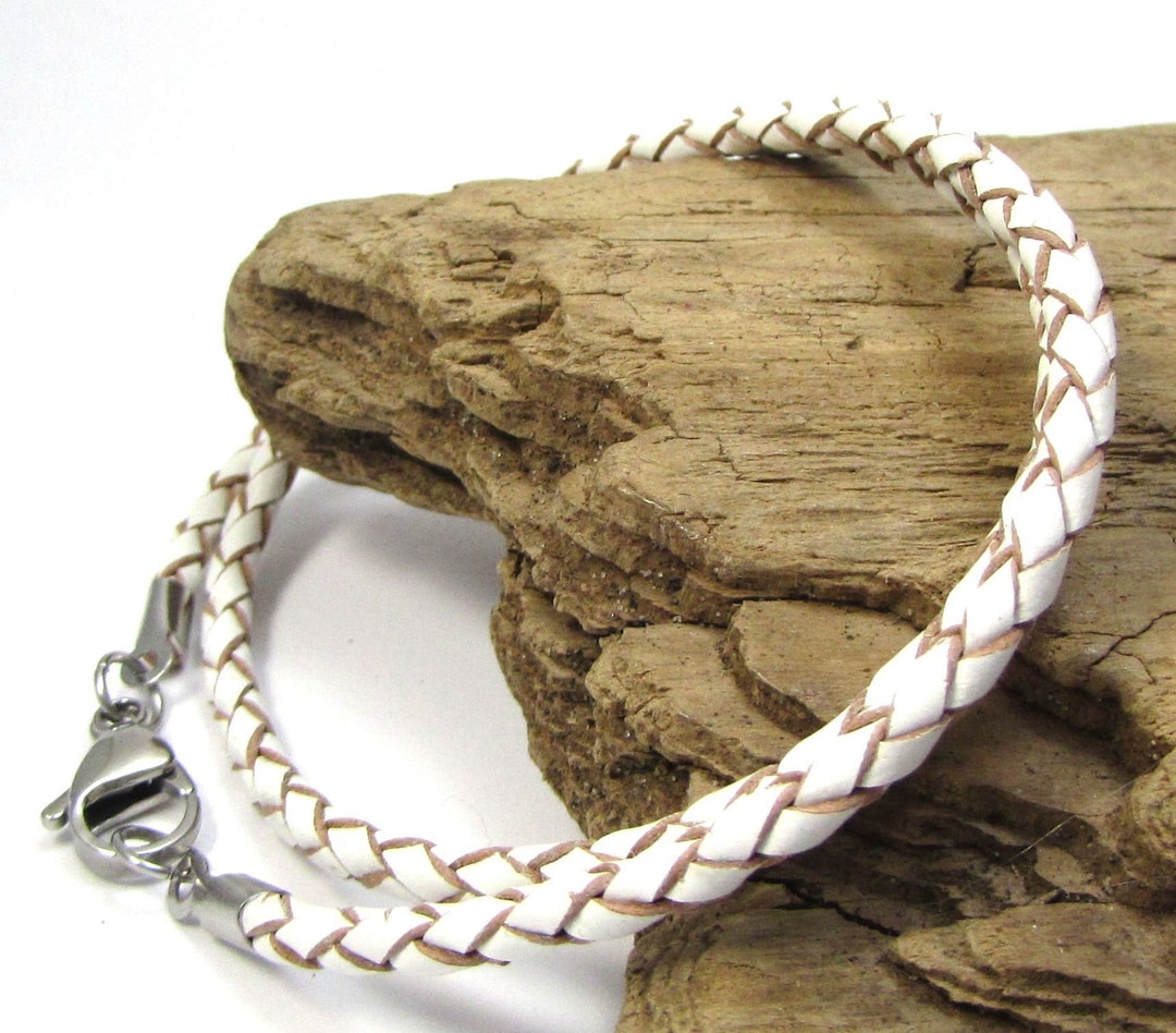 3mm Braided Leather Necklace, Custom Length & 12 Colors Braided Leather ...