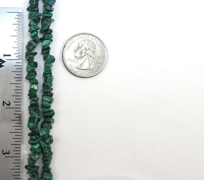 Malachite Chips, Natural Dark Green Small Malachite Chips, 35" Inch ...