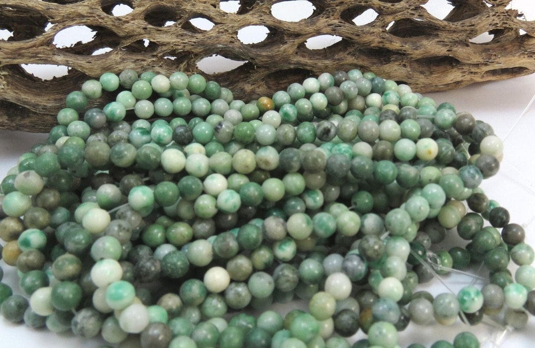 4mm Ching Hai "jade" Beads, Natural 4mm Green Beads, 16" Inch Strand ...