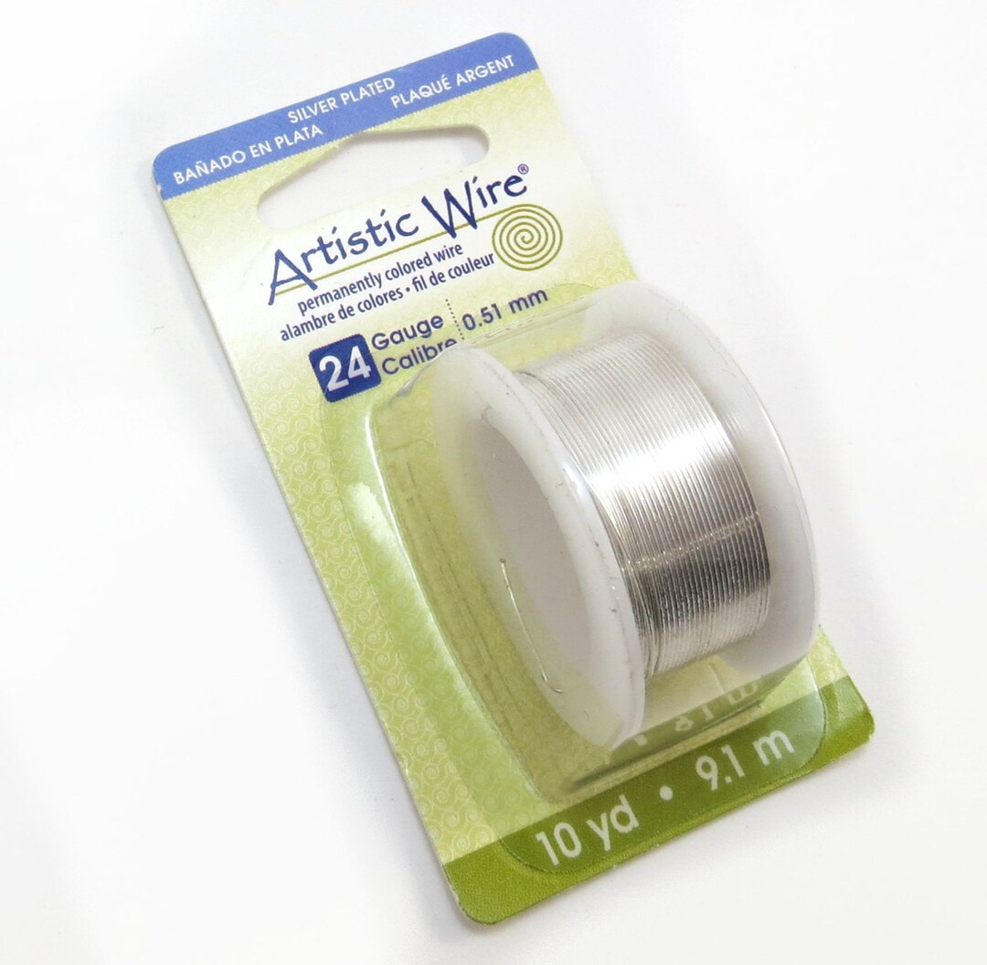 Silver Artistic Wire, 24 Gauge Silver Wire, Tarnish Resistant Silver ...