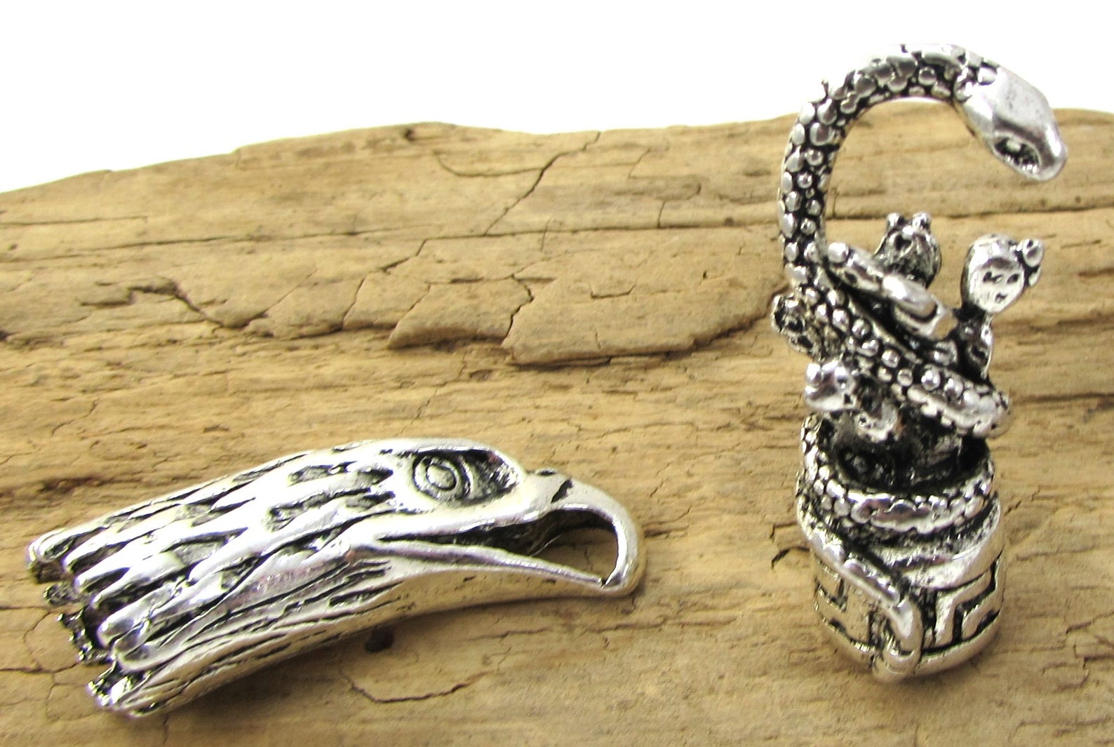 Eagle Clasps, Eagle Head and Snake With Cactus Clasps, One (1) Eagle ...