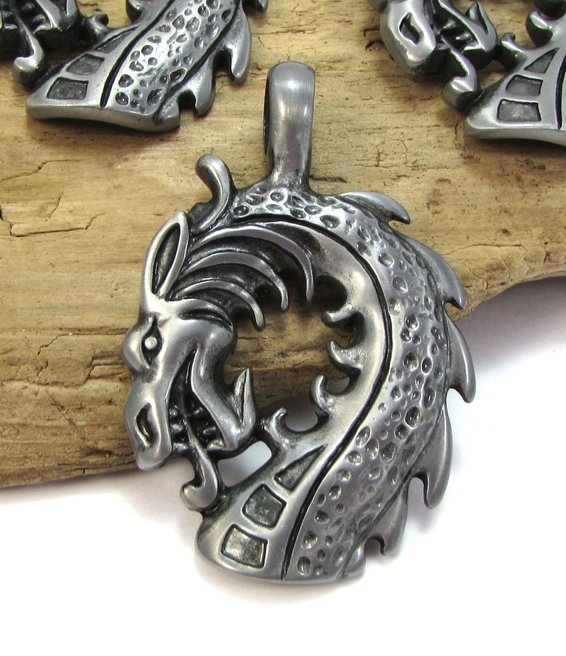 Dragon Pendant 51x34mm Dragon Pendant Fantasy Pendant | Etsy
