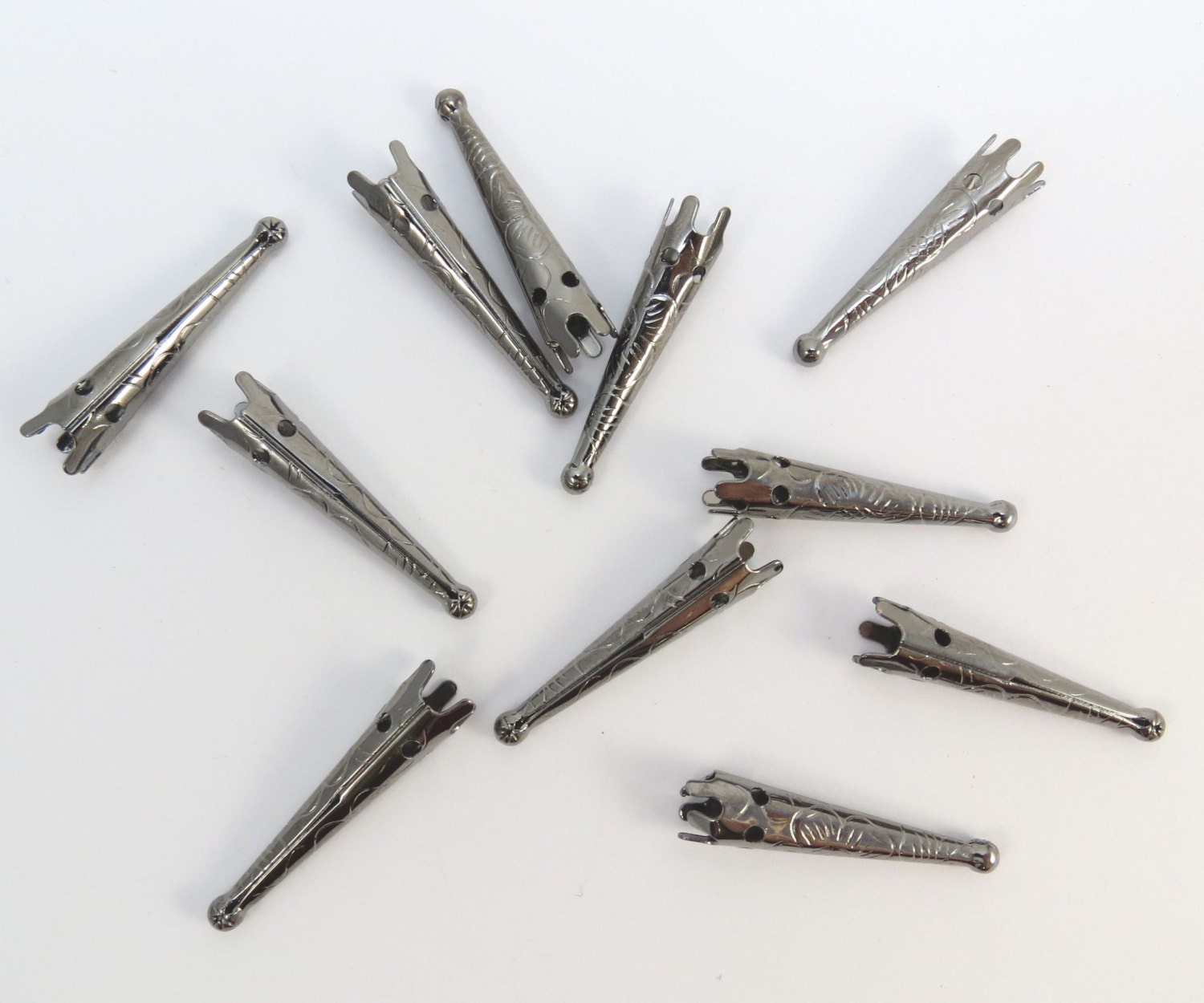 Bolo Tips 33x7mm Gunmetal Plated Steel Twenty 20 Bolo Tips - Etsy