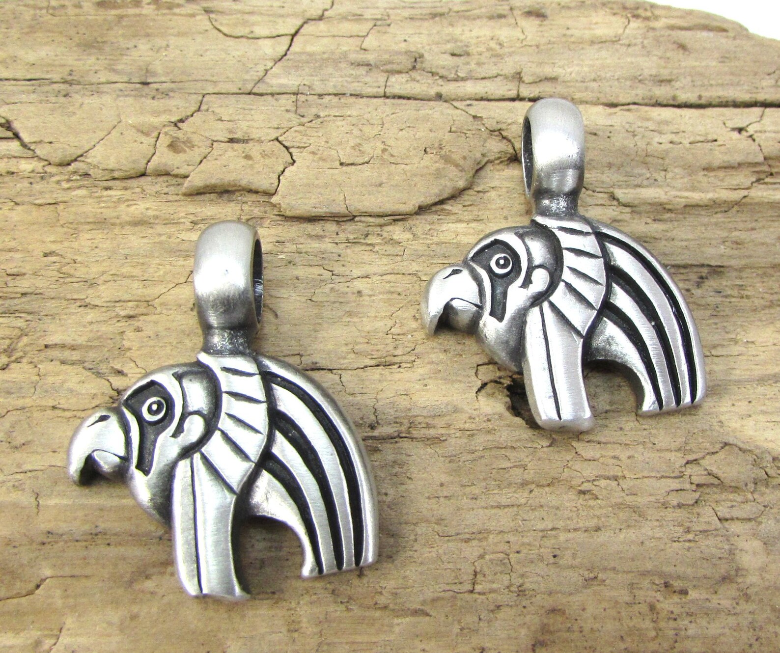 Falcon Pendant 31x24mm Falcon Head Pendant Bird Pendant - Etsy