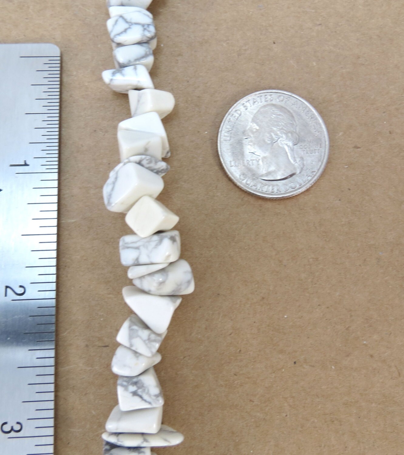 White Howlite Chips 16 Inch Strand Natural Howlite - Etsy