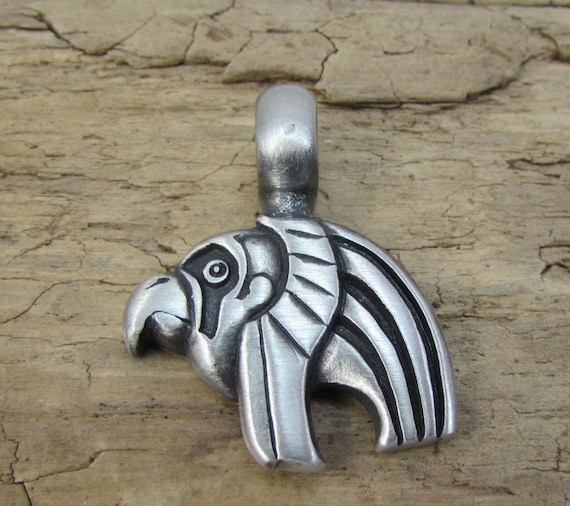 Falcon Pendant 31x24mm Falcon Head Pendant Bird Pendant - Etsy