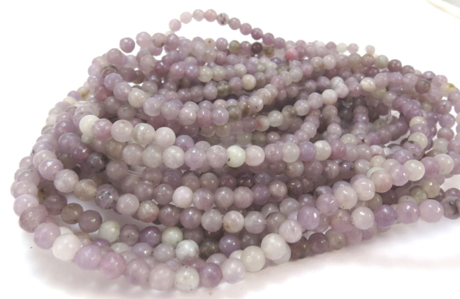 4mm Lilac Stone Beads 16 Inch Strand Natural - Etsy India