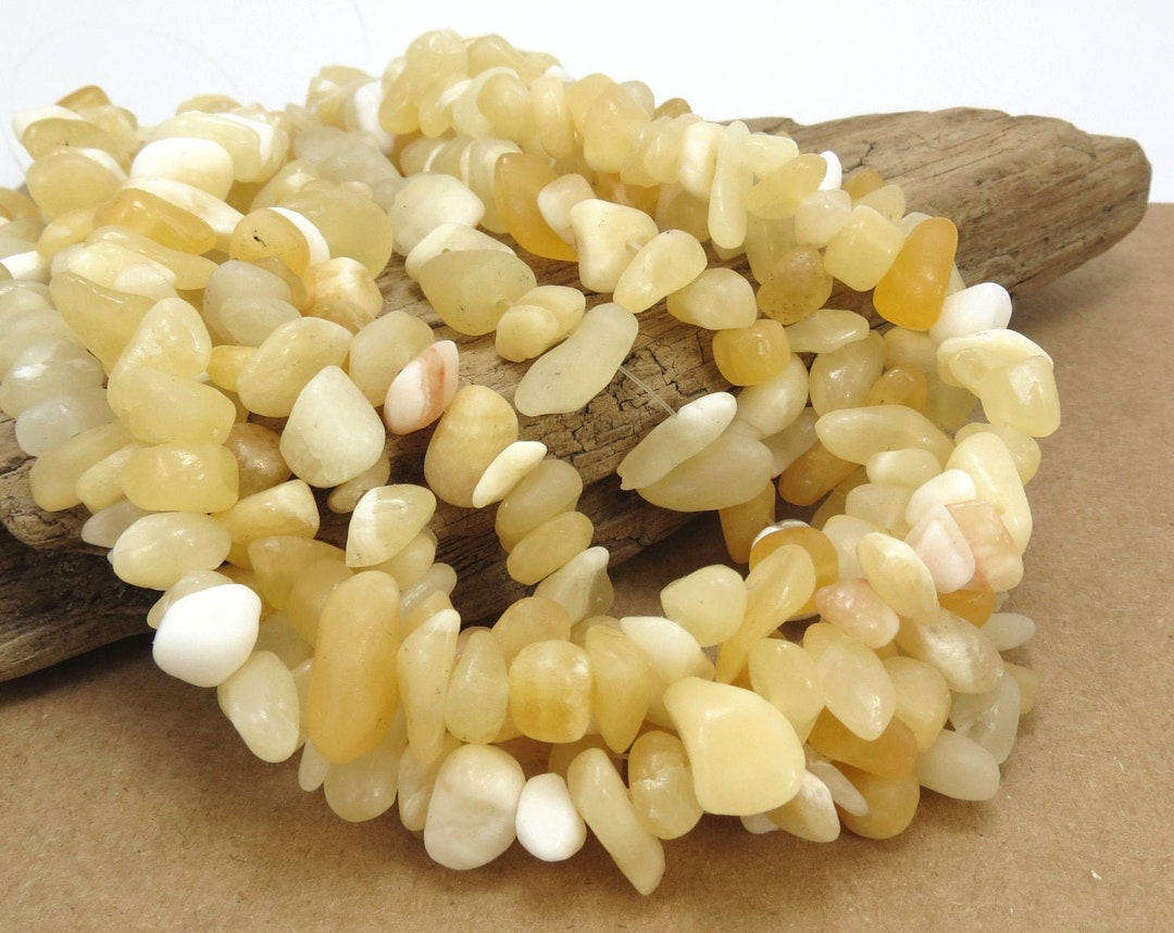 Yellow Calcite Chips, Natural Large Calcite Beads, 15" Inch Strand ...