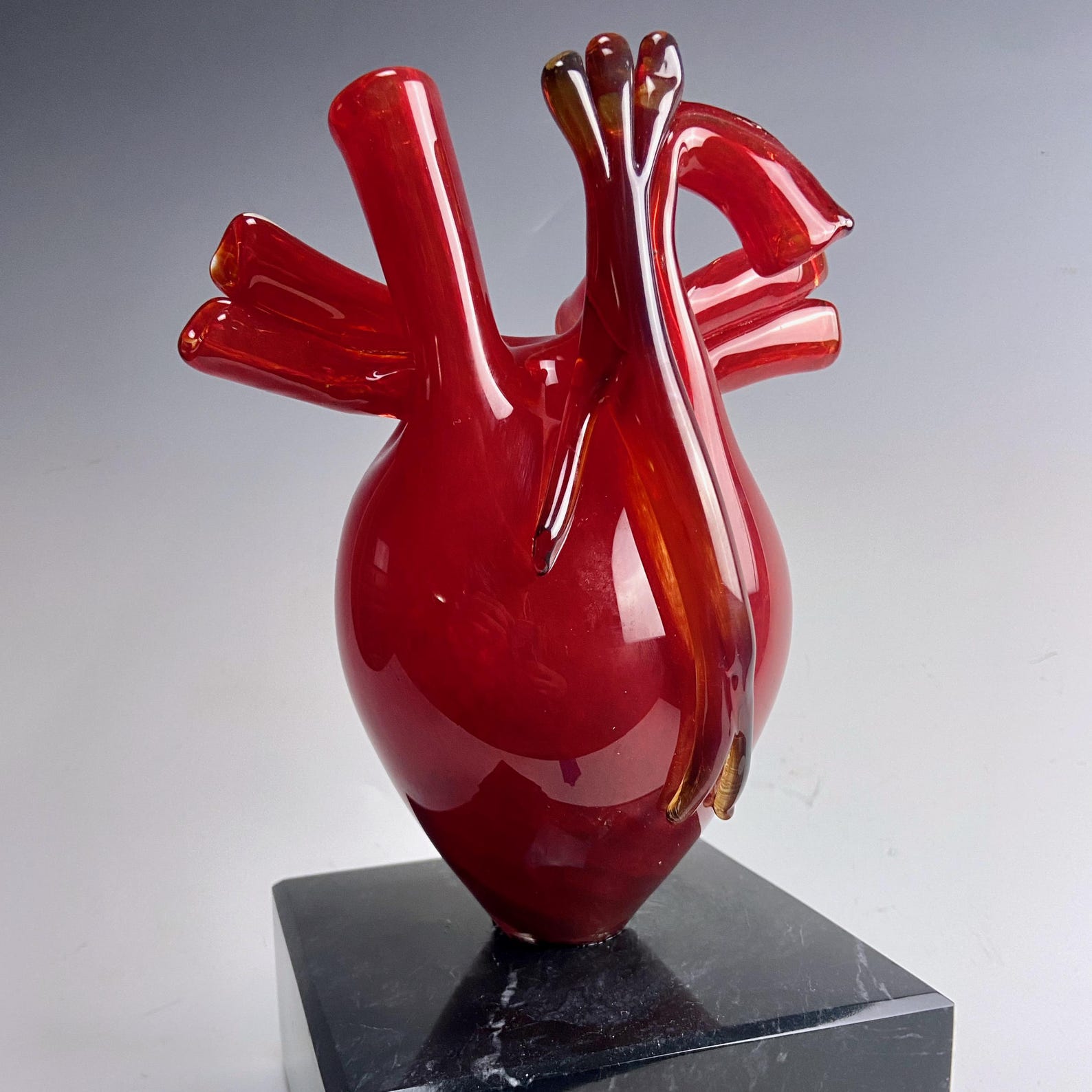 Hand Blown Anatomical Glass Heart, Cardiologist, Doctor Gift, Award - Etsy