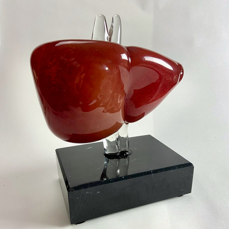 Solid Glass Liver Sculpture, Award, Hepatologistgift, Hand Blown Glass ...