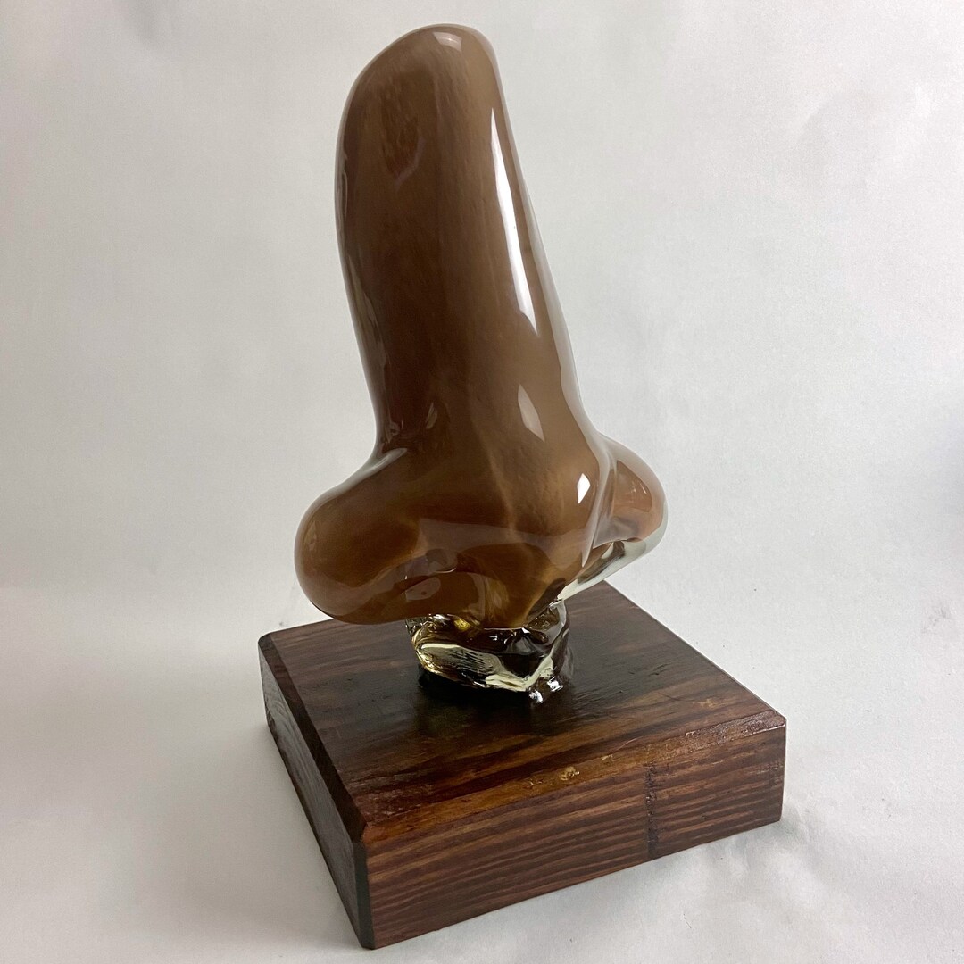 Solid Glass Nose Sculpture, Award, Otolaryngologist Gift, Hand Blown ...