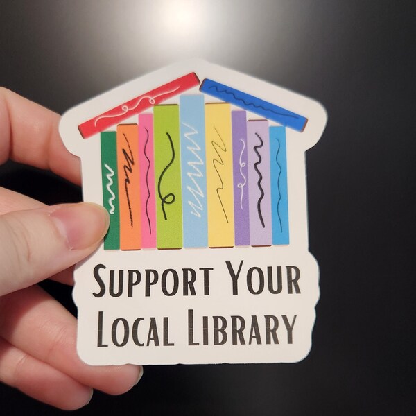 Library Sticker - Etsy