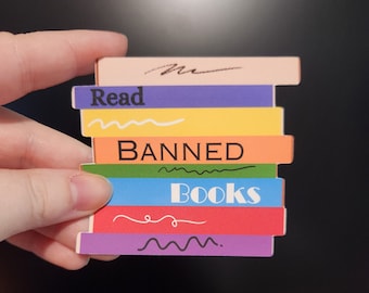 Read Banned Books Sticker / Banned Books Sticker / Reading Sticker ...