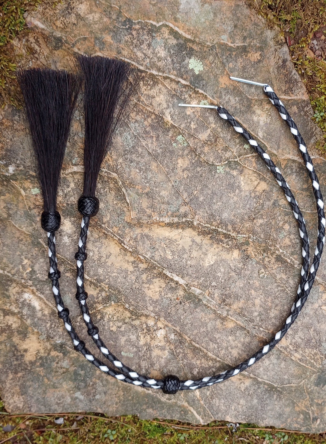 Braided Leather Stampede Strings Deluxe Cowboy Style Handmade - Etsy