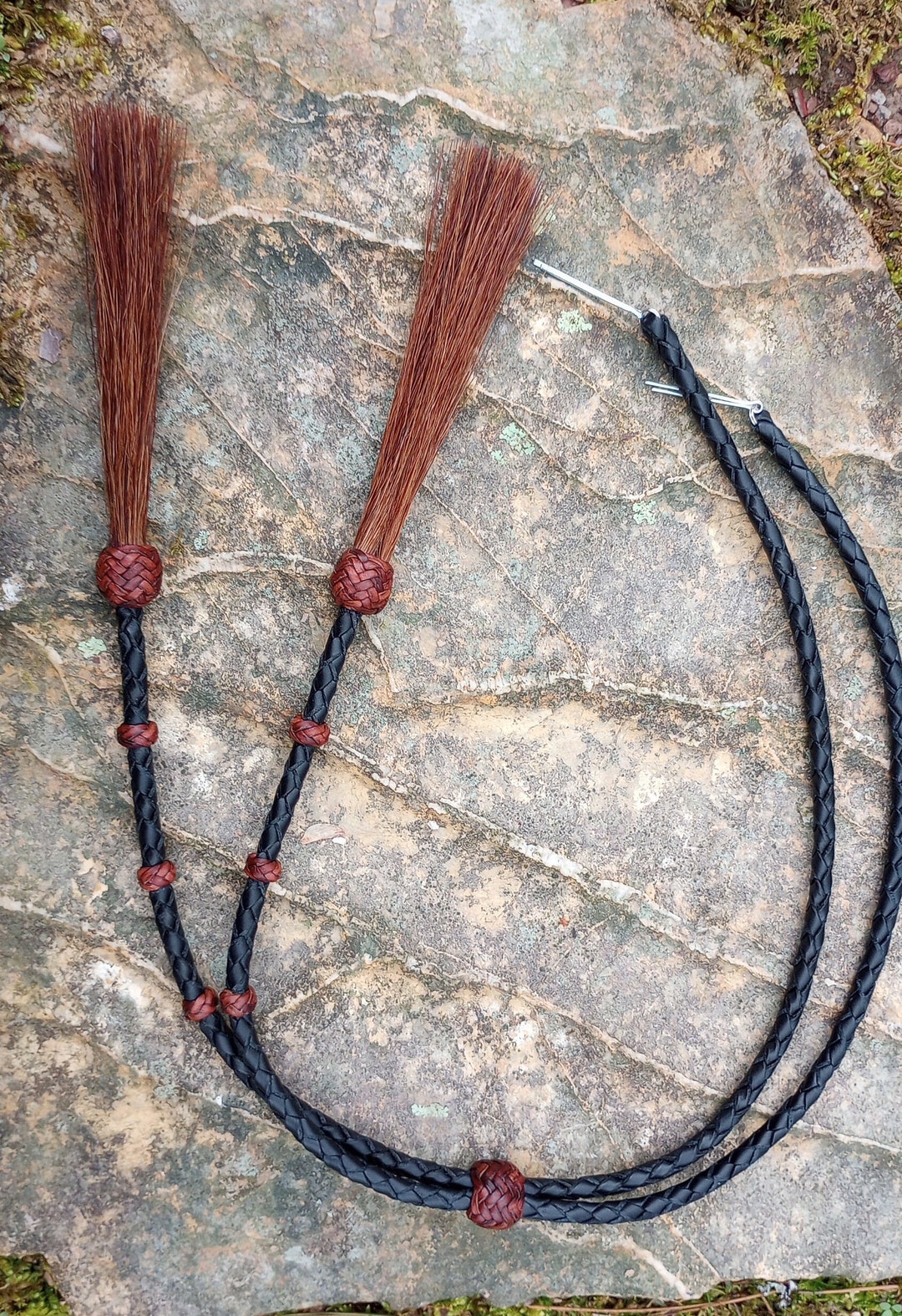 Braided Leather Stampede Strings Deluxe Cowboy Style Handmade - Etsy