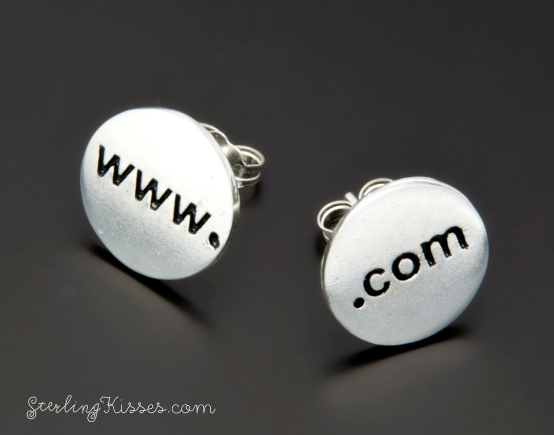 Internet Earrings in Sterling Silver Coding Programmer Geek Jewelry - Etsy