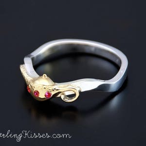 Magic Lamp Ring With Rubies or Genuine Diamonds in Sterling Silver and ...