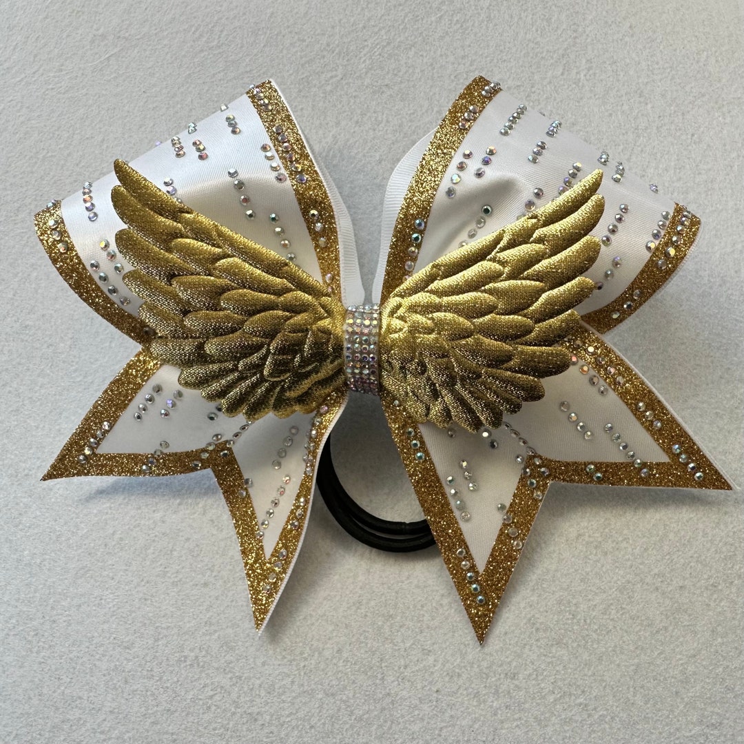 Angel Wing Digital Rain Cheer Bow - Etsy