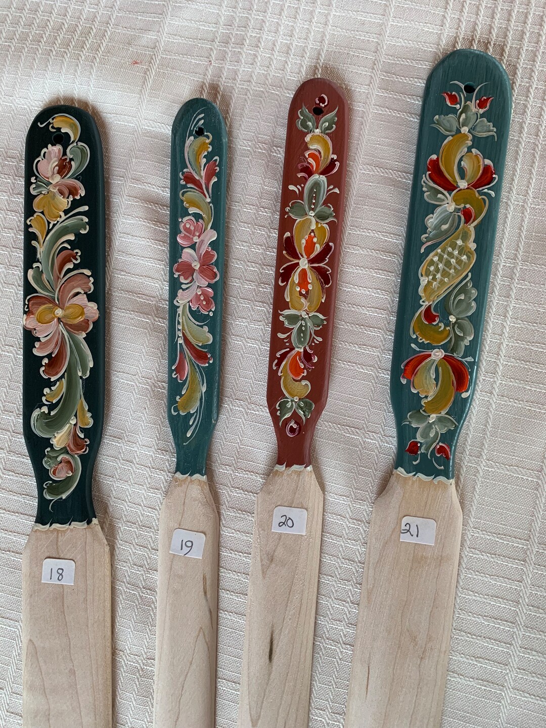 Lefse Stick With Traditional Style Hand Painted Rosemaling - Etsy Canada