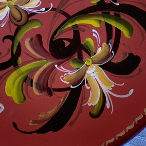 Beautiful 10" Plate Rosemaled Velkommen and Wildflowers in the ...