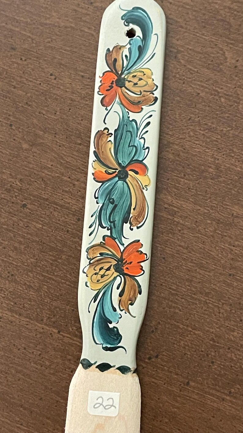Lefse Stick With Traditional Style Hand Painted Rosemaling - Etsy