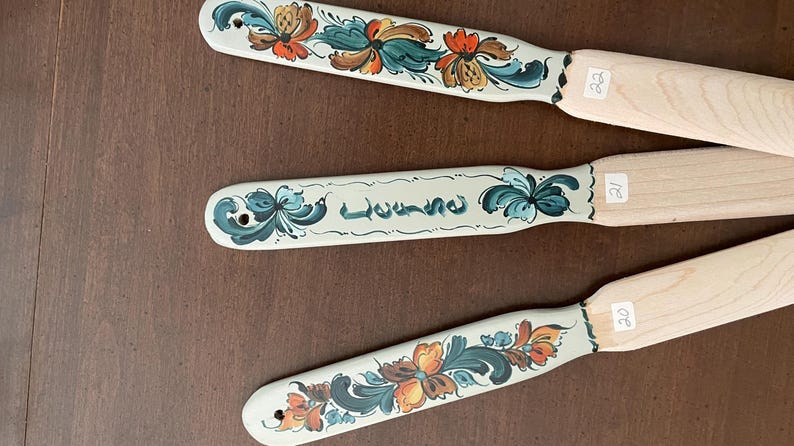Lefse Stick With Traditional Style Hand Painted Rosemaling - Etsy