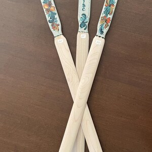 Lefse Stick With Traditional Style Hand Painted Rosemaling - Etsy