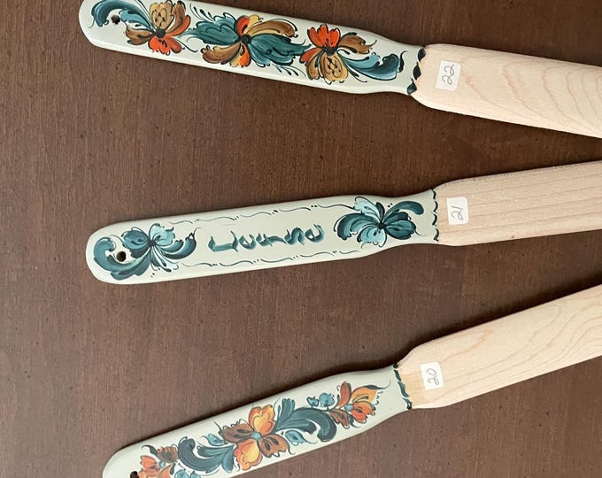 Lefse Stick With Traditional Style Hand Painted Rosemaling - Etsy