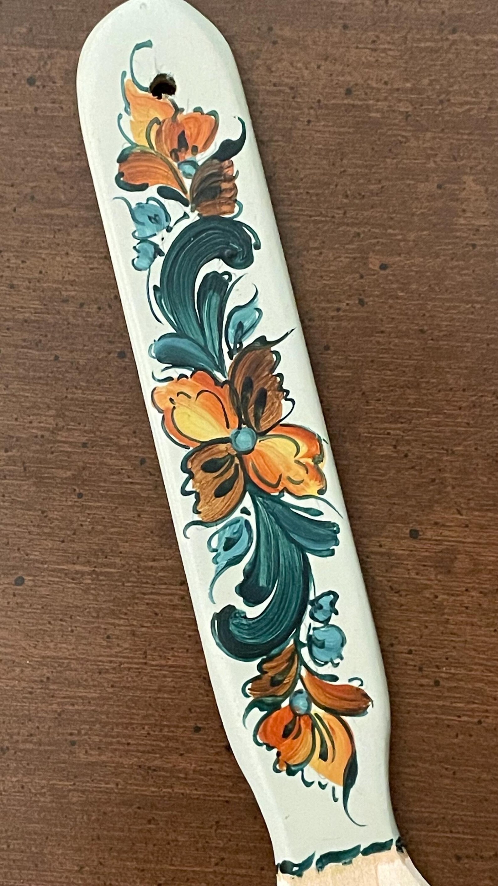 Lefse Stick With Traditional Style Hand Painted Rosemaling - Etsy