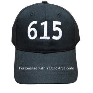Your Area Code Baseball Hat- Pick Your Area Code- Pick Your Hat- Pick ...