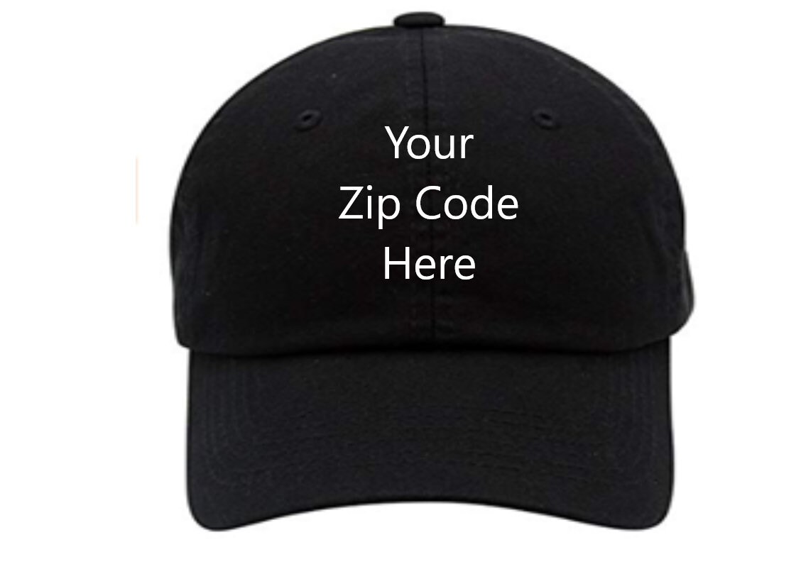 Your Zip code Embroidered Hat Pick Your Zip code Hat Pick | Etsy