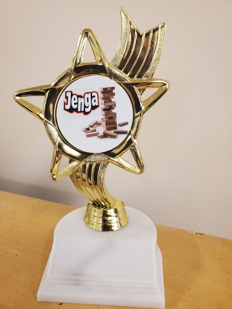 Jenga or Giant Jenga Outdoor Trophy Champion Winner 1st - Etsy