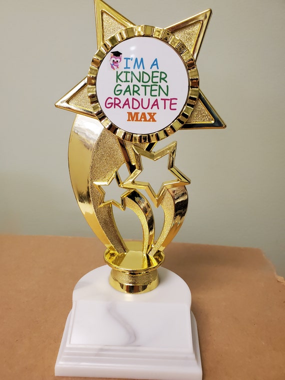 Pre-k Kindergarten or First Grade Graduate Trophy With Your - Etsy