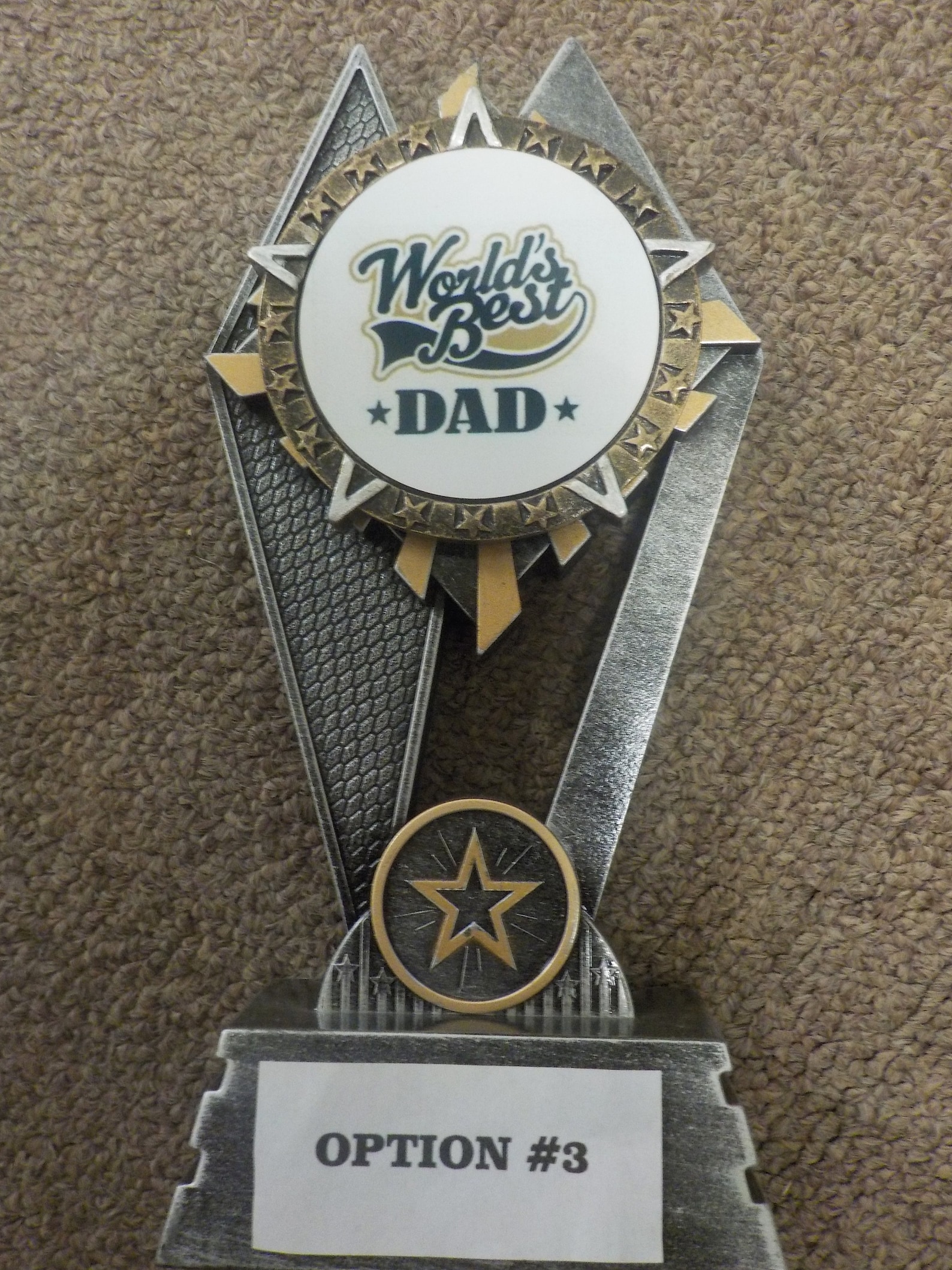 Customized Father's Day Trophy, Best Dad Daddy Ever, 18 CHOICES ...