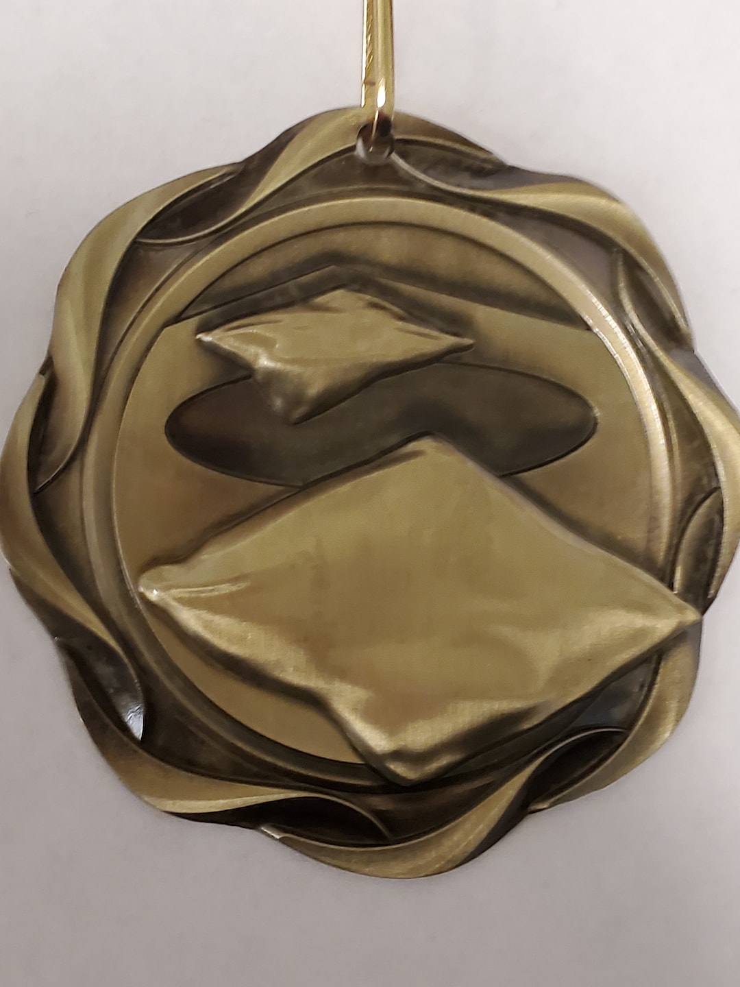 Cornhole or Beanbag Toss Medal Antique Gold Color Finish, 3" Diameter ...