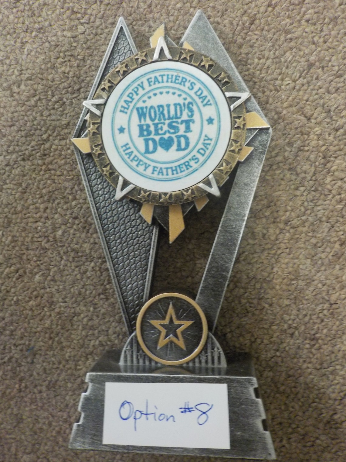 Customized Father's Day Trophy, Best Dad Daddy Ever, 18 CHOICES ...