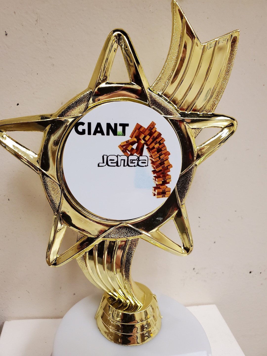 Jenga or Giant Jenga Outdoor Trophy Champion Winner 1st - Etsy