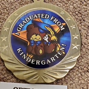 Kindergarten Graduation, Graduate Medal, With Neck Ribbon, 2 3/8 to 2 3 ...