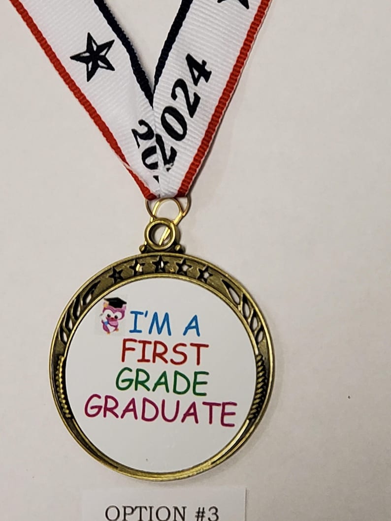 Customized 2026 First Grade Graduation, Graduate Medal, & Neck Ribbon ...