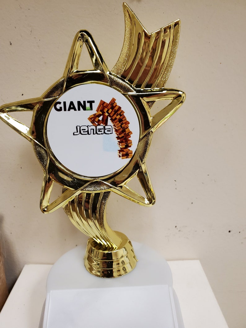 Jenga or Giant Jenga Outdoor Trophy Champion Winner 1st - Etsy
