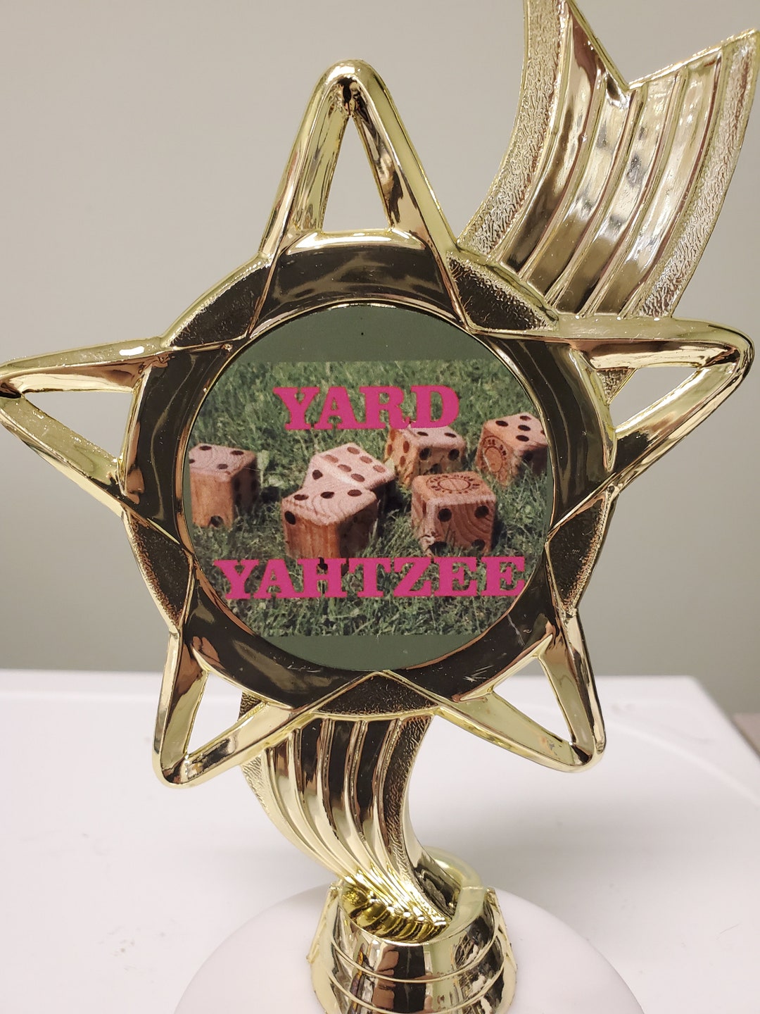 Yard Yahtzee, Outdoor, Trophy Champion Winner 1st Place, About 7" Tall ...