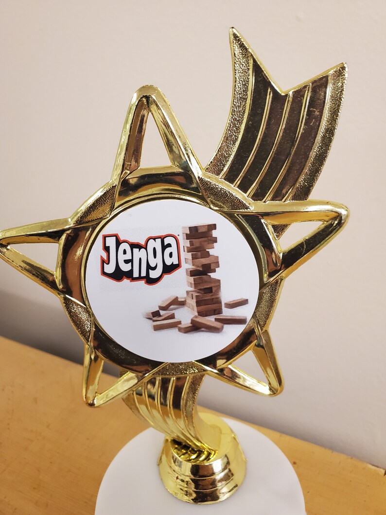 Jenga or Giant Jenga Outdoor Trophy Champion Winner 1st - Etsy