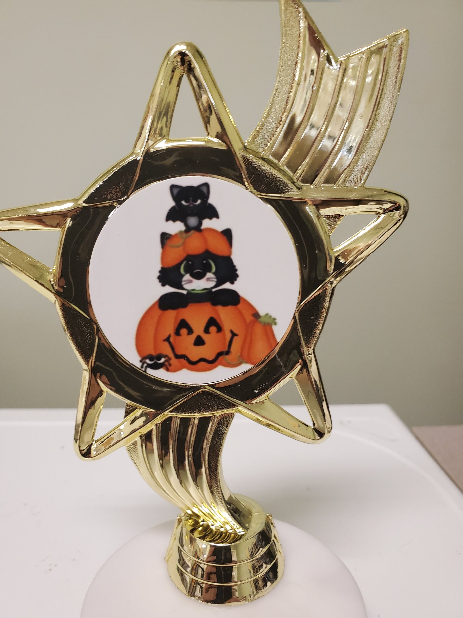 Halloween Party Trophy, Award, Full Color Insert (you Choose Design) on ...