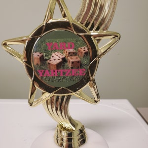 Yard Yahtzee, Outdoor, Trophy Champion Winner 1st Place, About 7" Tall ...