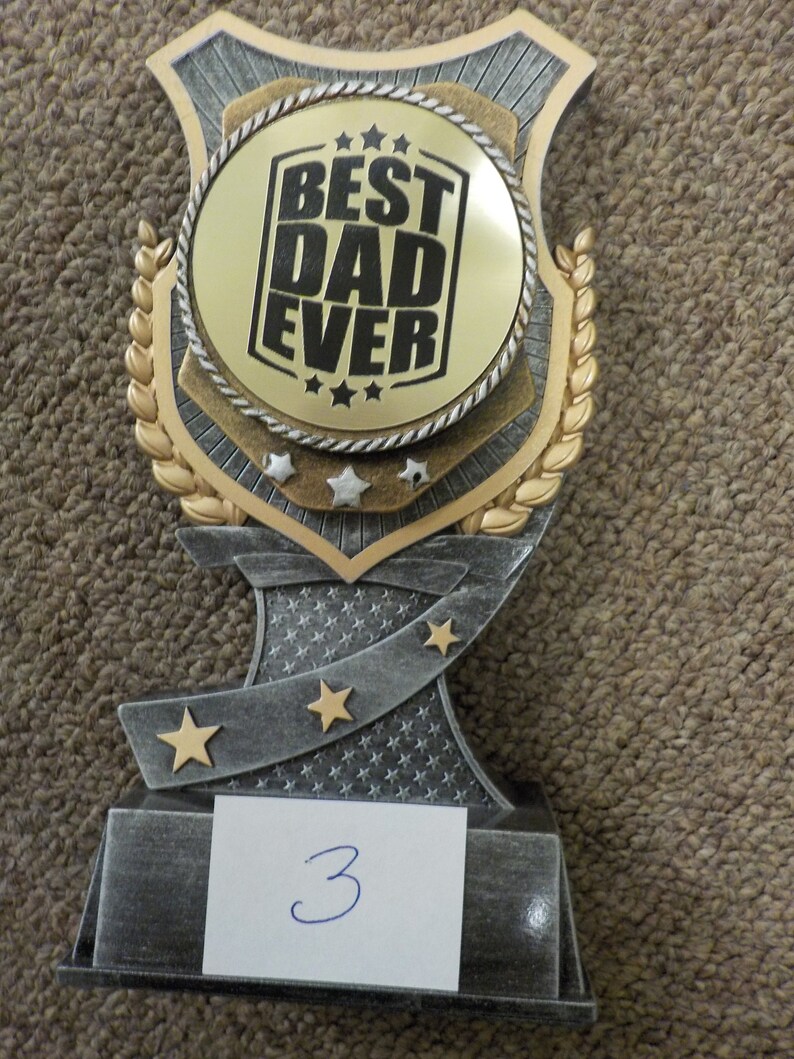 Customized Father's Day Trophy Best Dad Daddy Ever | Etsy