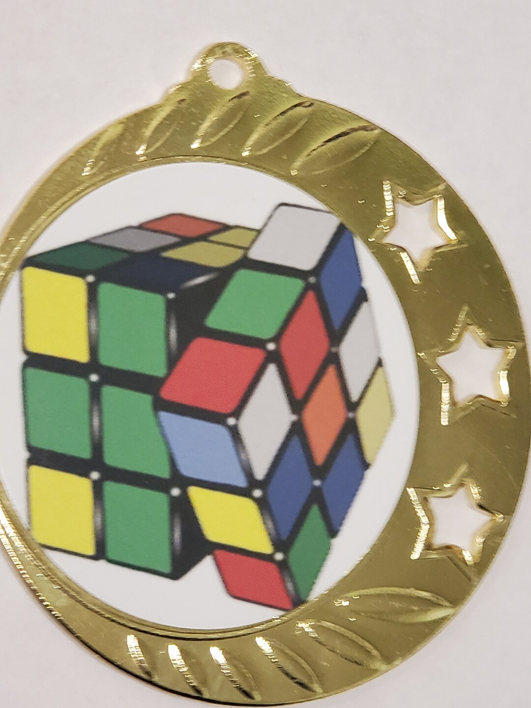Rubik's Cube Champion Medallion or Medal, Winner, 1st Place, Fastest, 2 ...