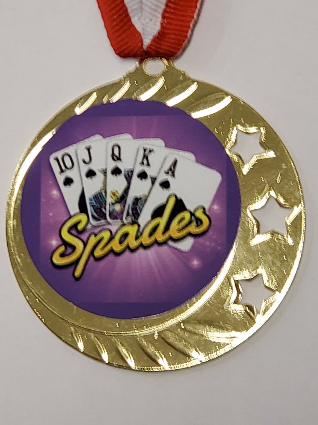 Spades Card Game Medallion or Medal, Winner, 1st Place, 2.75" Diameter ...