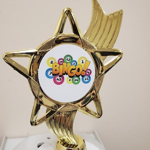 Trophy for Your BINGO Game Winner, 1st Place, About 7" Tall, With Your ...