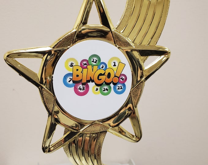 BINGO Trophy 8.5 Tall With Choice of 9 Designs. Great Trophy for Your ...